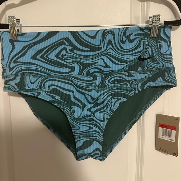 Nike | Swim | Nike Womens Swirl Patterned Blue And Green Bikini Bottoms ...